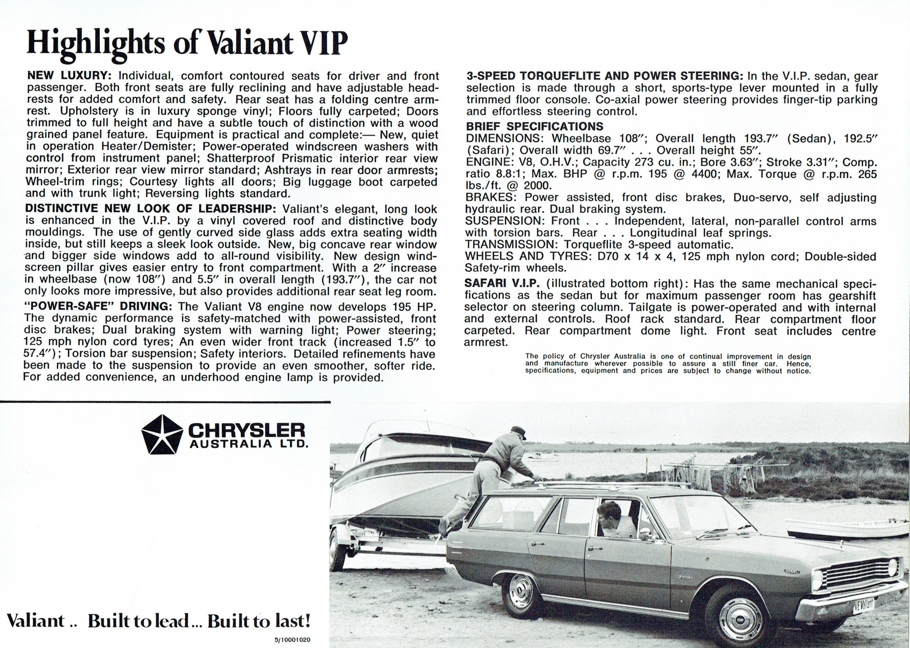 1967 Chrysler VE Valiant VIP Brochure