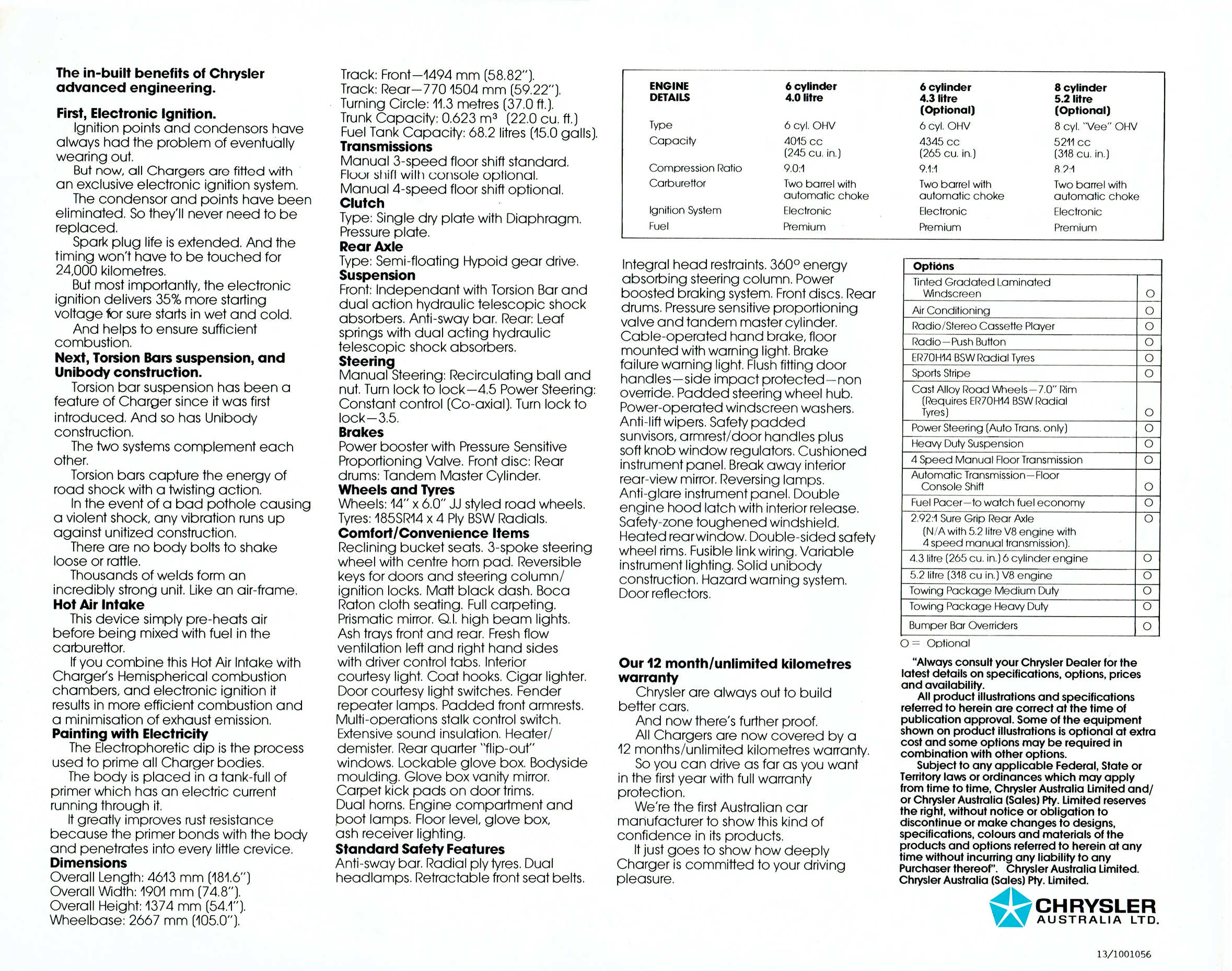 1977 Chrysler CL Charger 770 Brochure