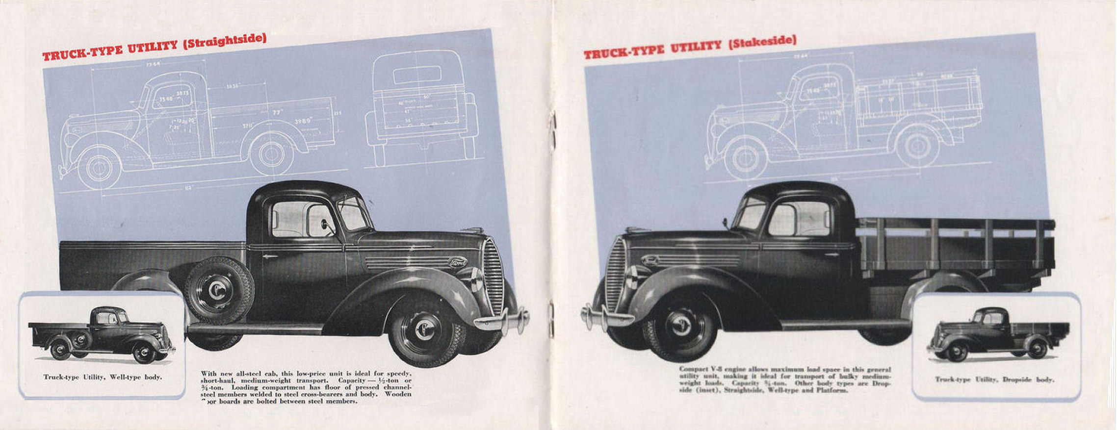 1938 Ford V8 Utilities Brochure