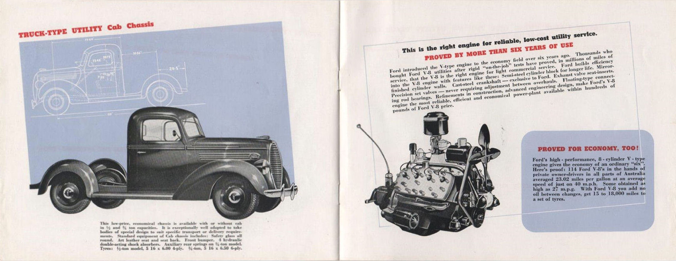 1938 Ford V8 Utilities Brochure