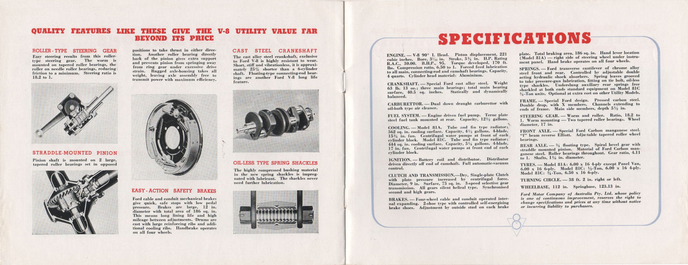 1938 Ford V8 Utilities Brochure