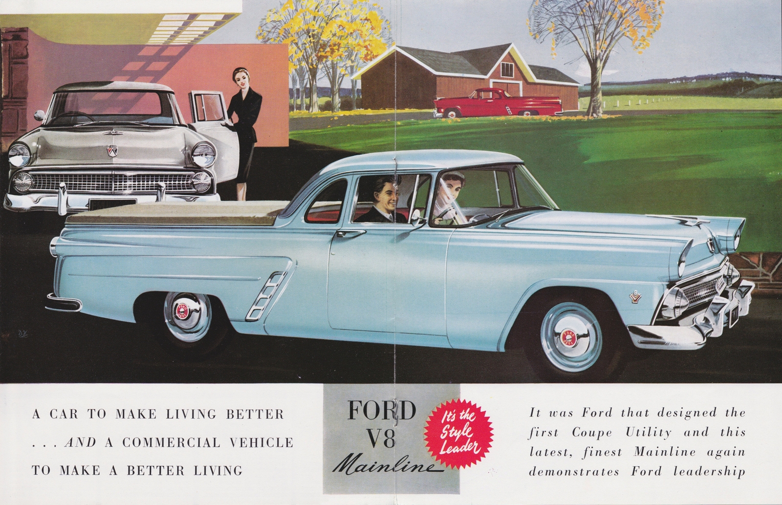 1955 Ford Mainline Coupe Utility Brochure