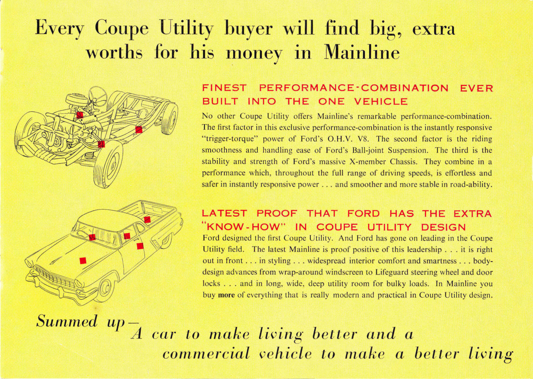 1956 Ford Mainline Coupe Utility Brochure