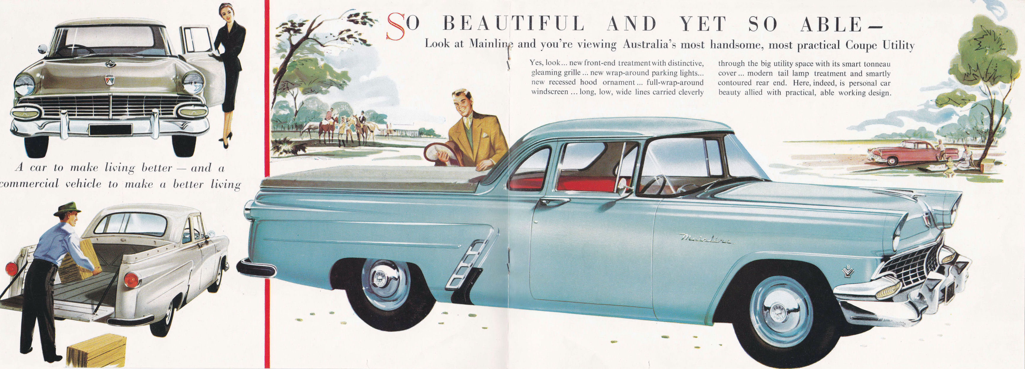 1956 Ford Mainline Coupe Utility Brochure
