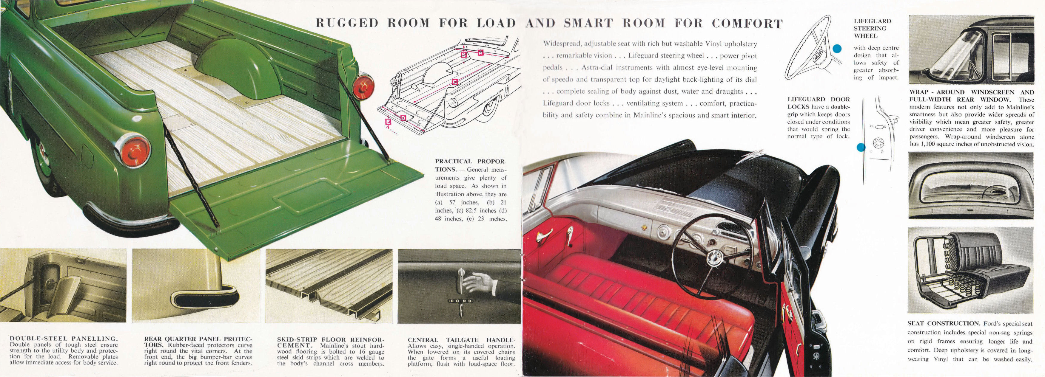 1956 Ford Mainline Coupe Utility Brochure