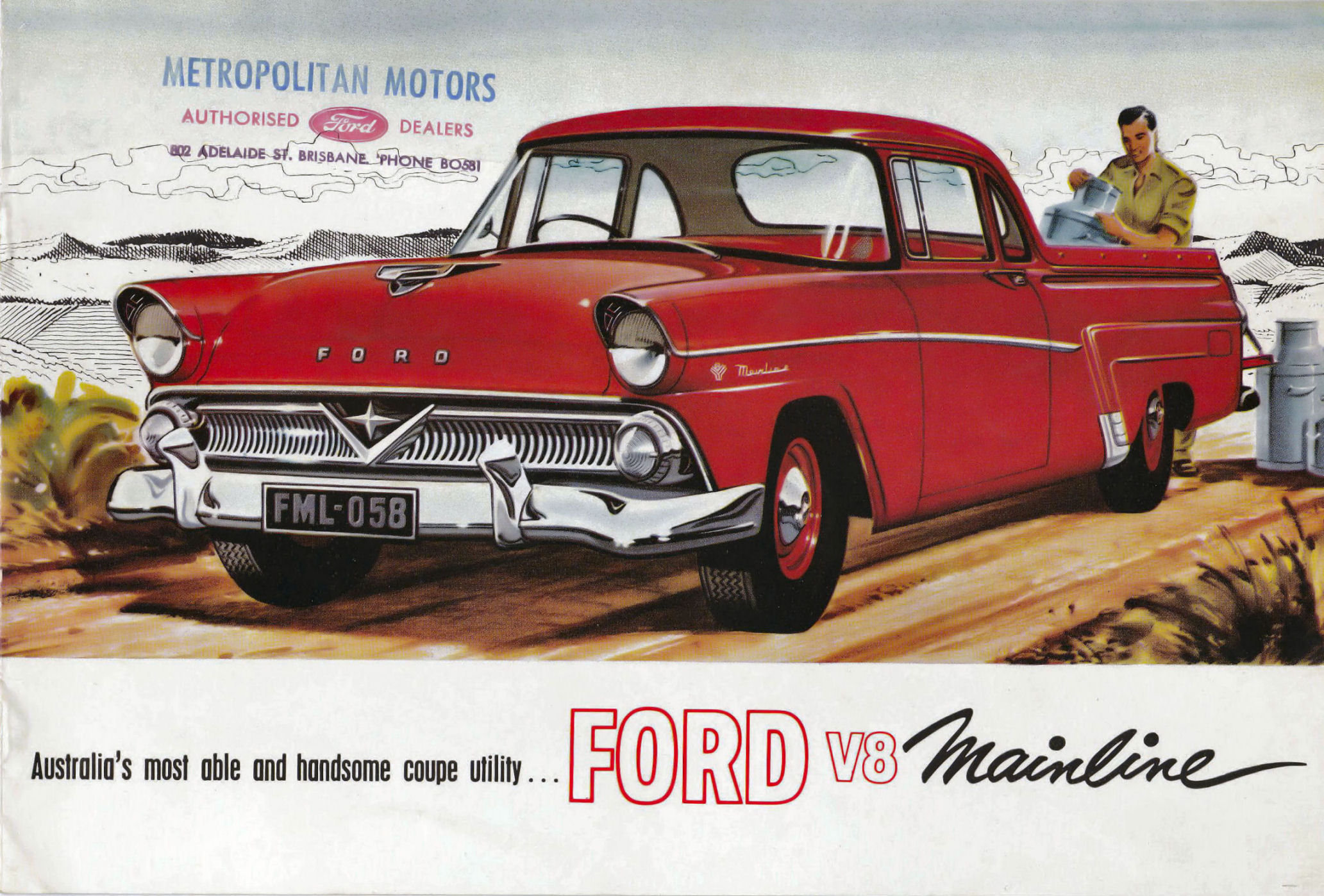 1958 Ford Mainline Coupe Utility Brochure