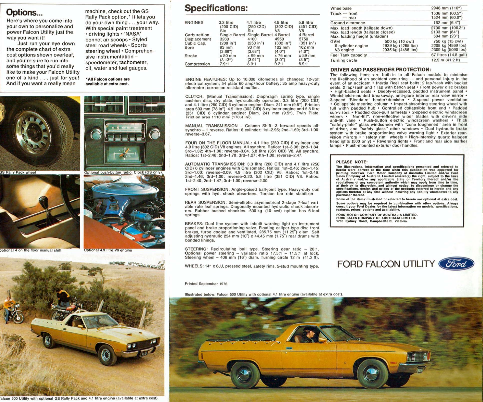 1976 Ford XC Falcon Utility Brochure