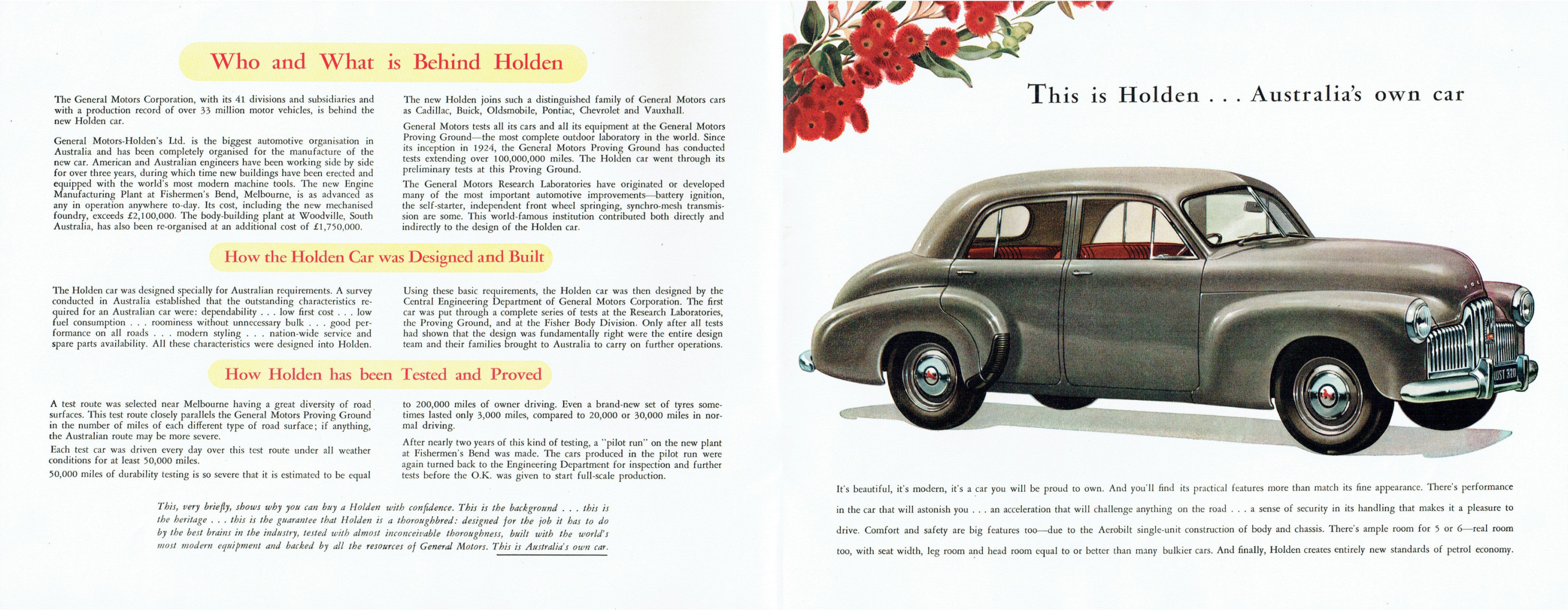 1948 Holden 48-215 Brochure