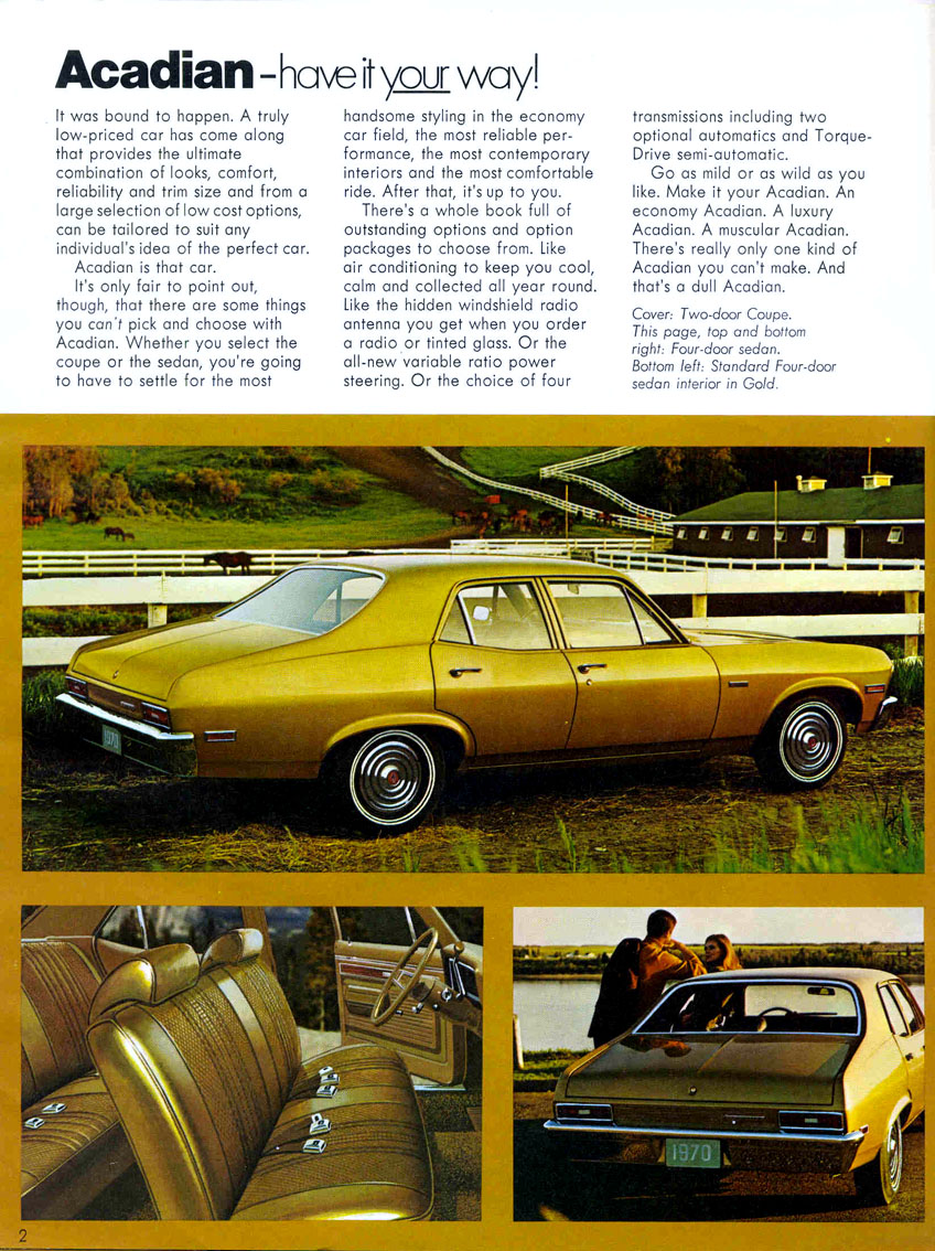 1970 Acadian Brochure