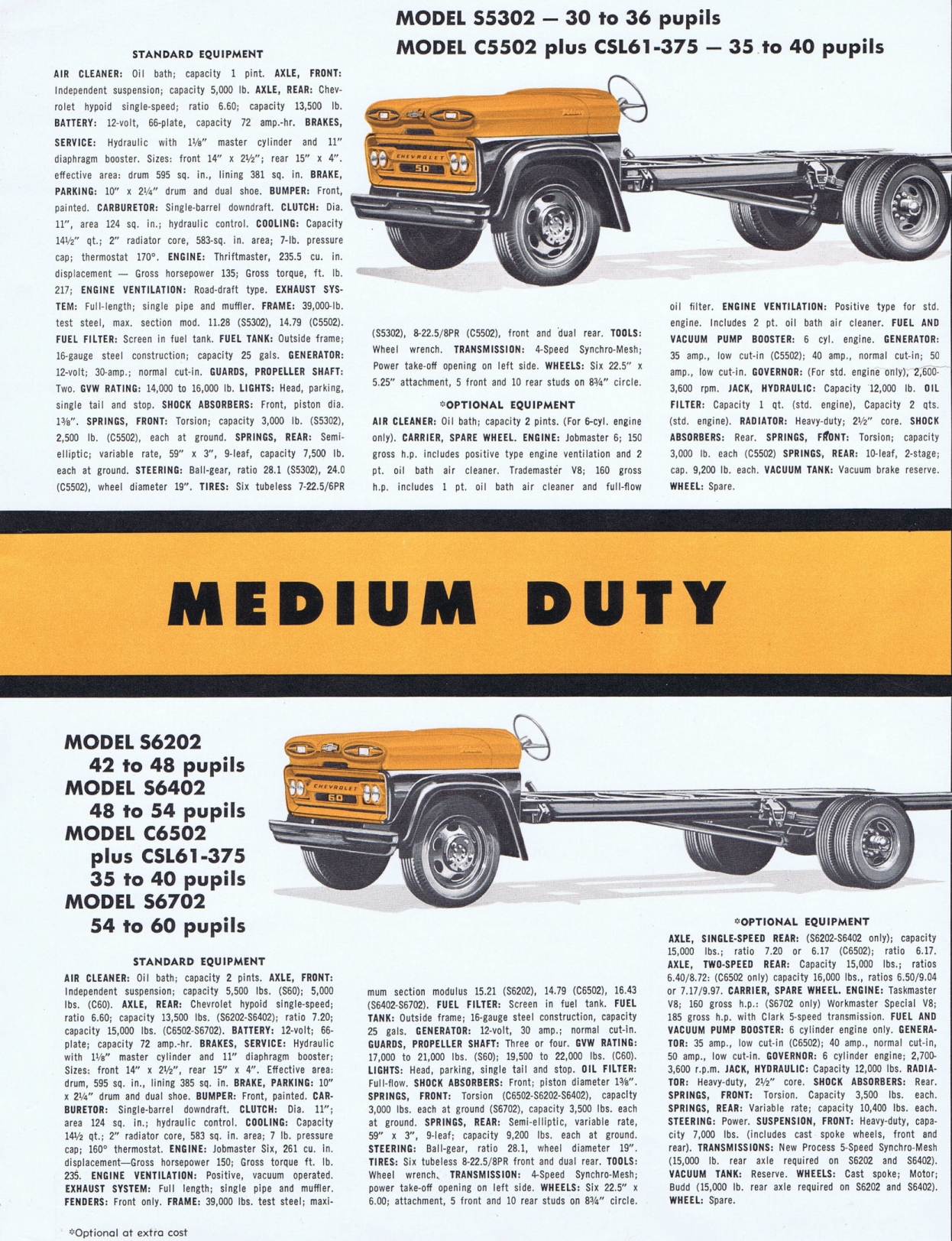 1961 Chevrolet School Bus Brochure