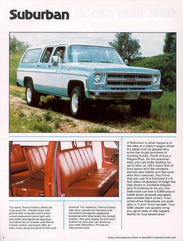 1976 GMC Jimmy Suburban Rally Wagon Brochure