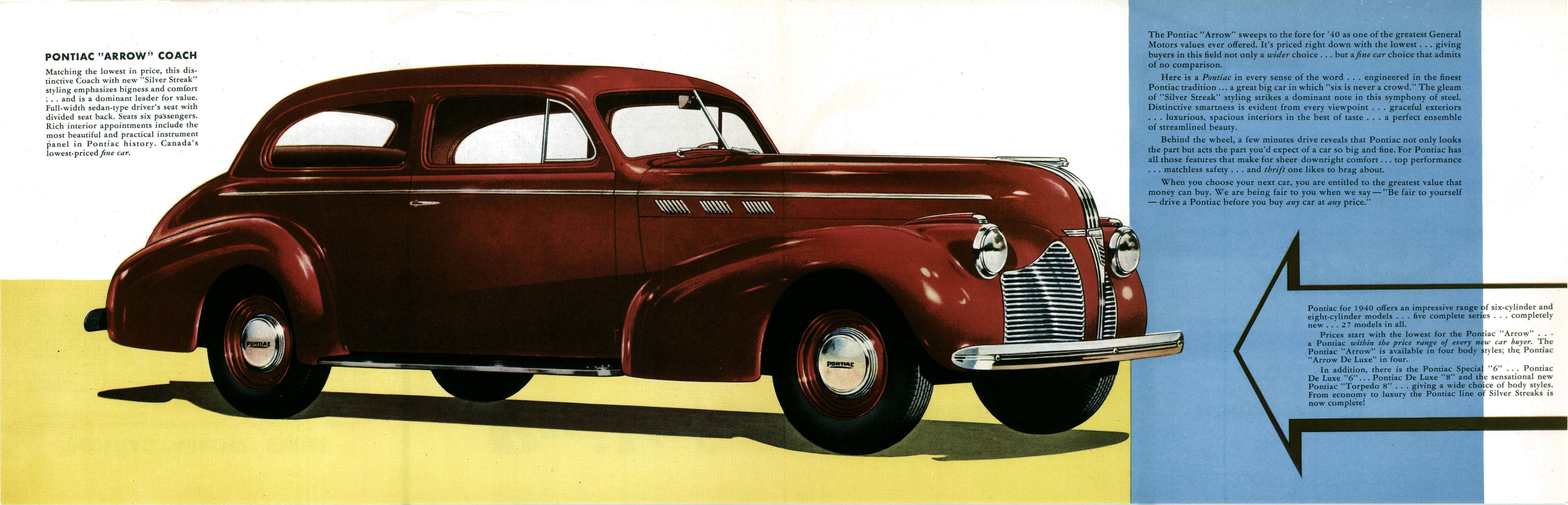 1940 Pontiac Arrow Foldout (Canadian)