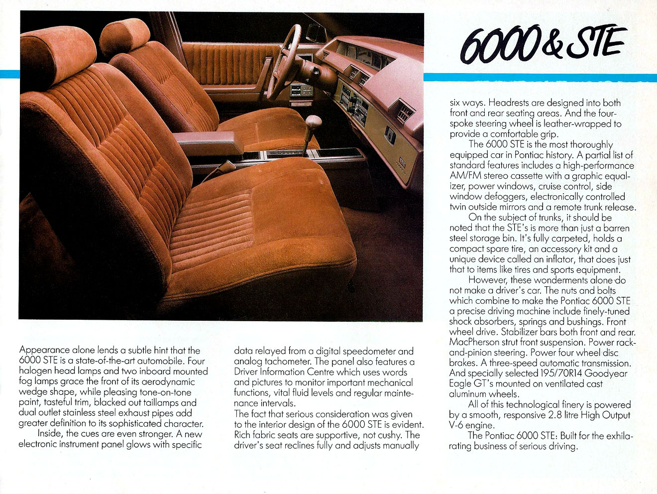 1984 Pontiac 6000 Brochure