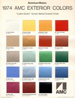 1974 AMC Exterior Color Chart page 1 of 1