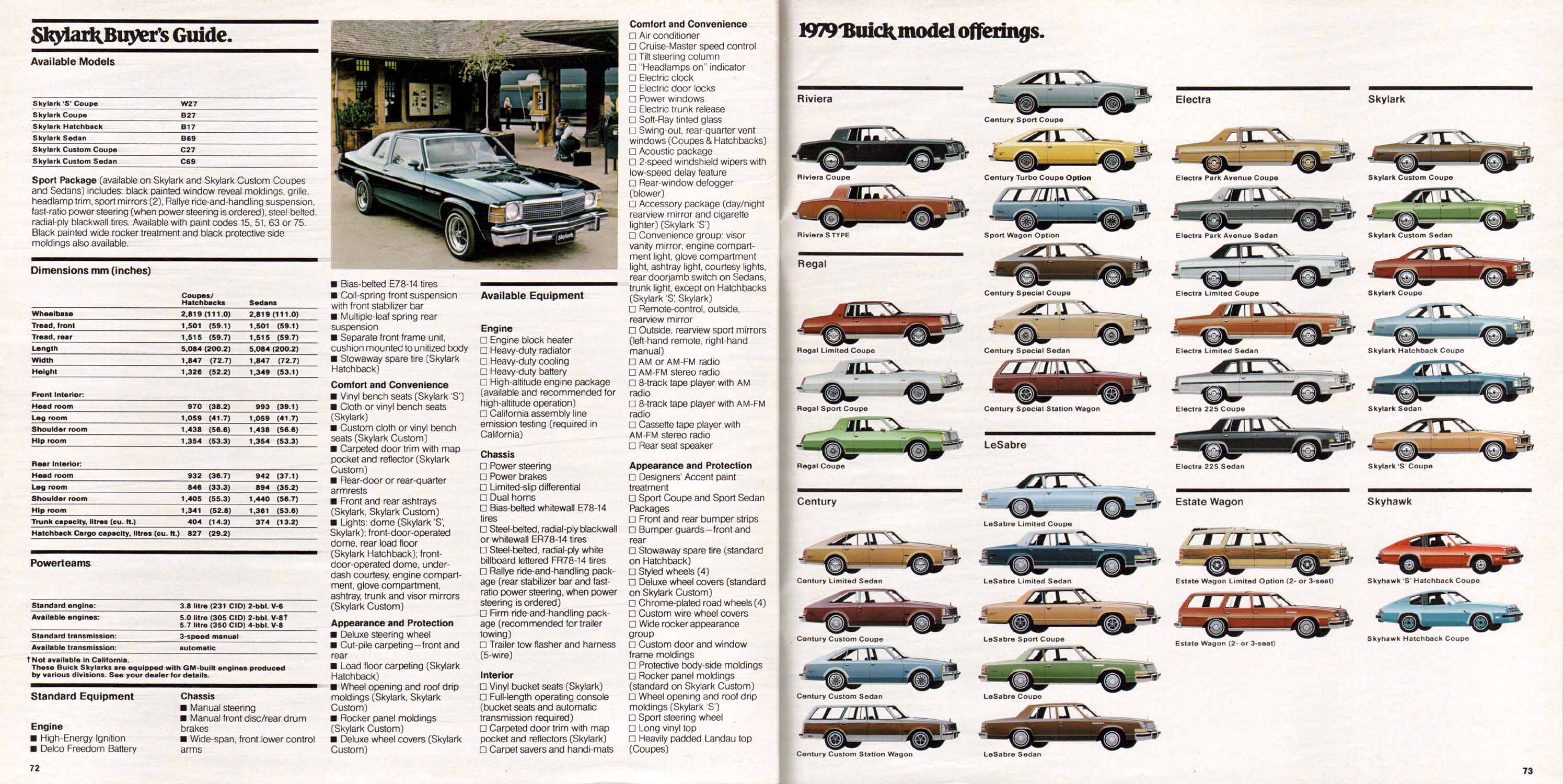1979 Buick Full Line Prestige Brochure