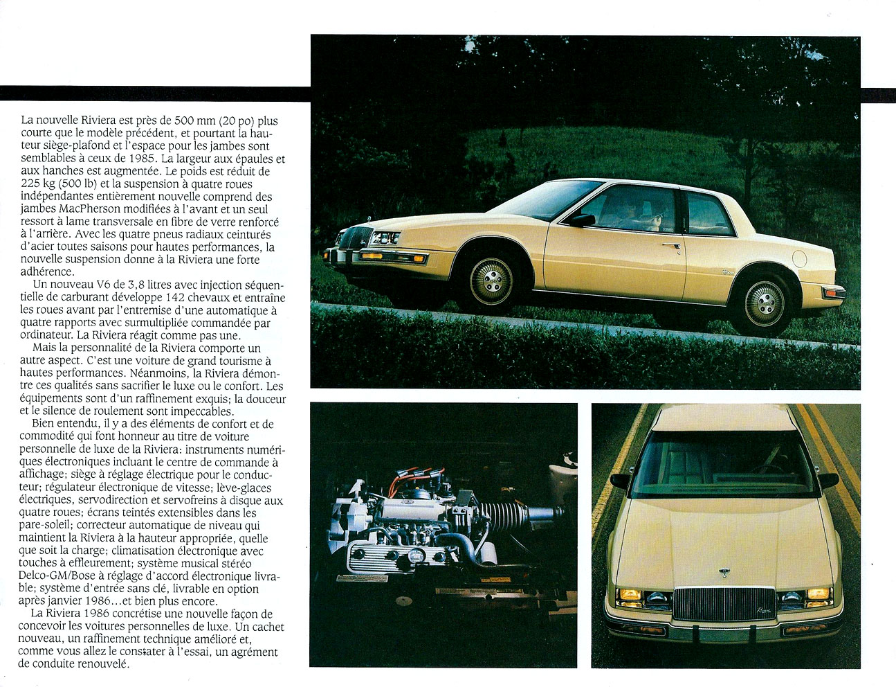 1986 Buick Riviera Brochure (Canada, French)