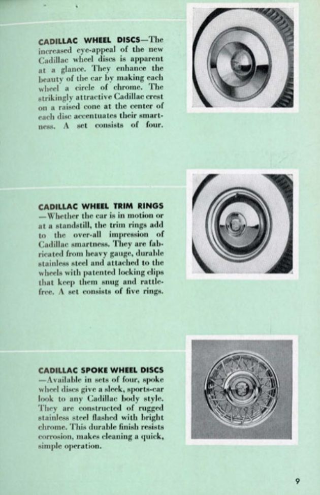 1953 Cadillac Accessories Booklet