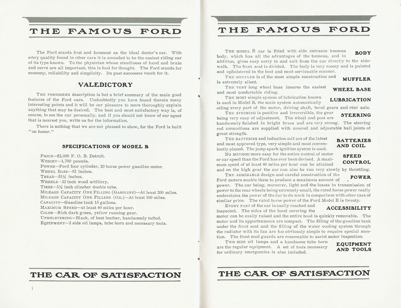 1905 Ford Full Line Brochure