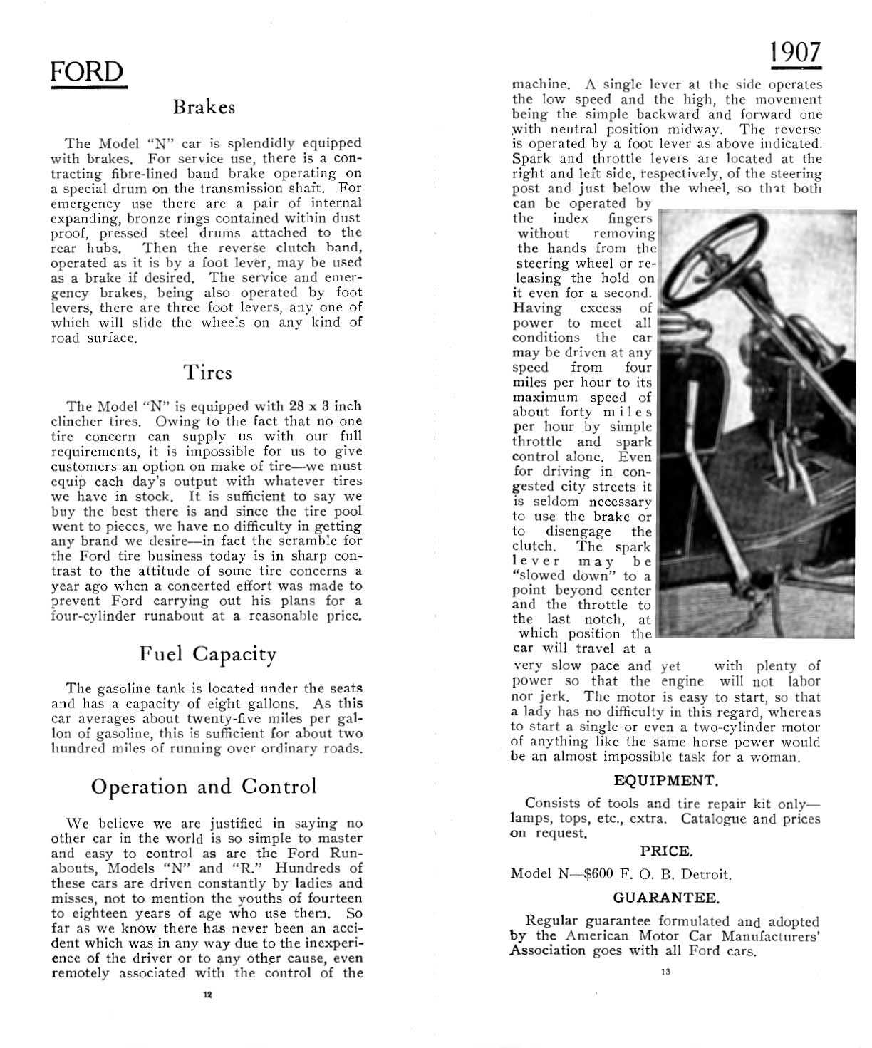 1907 Ford Model N Brochure