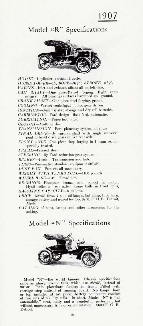 1907 Ford Model R Brochure
