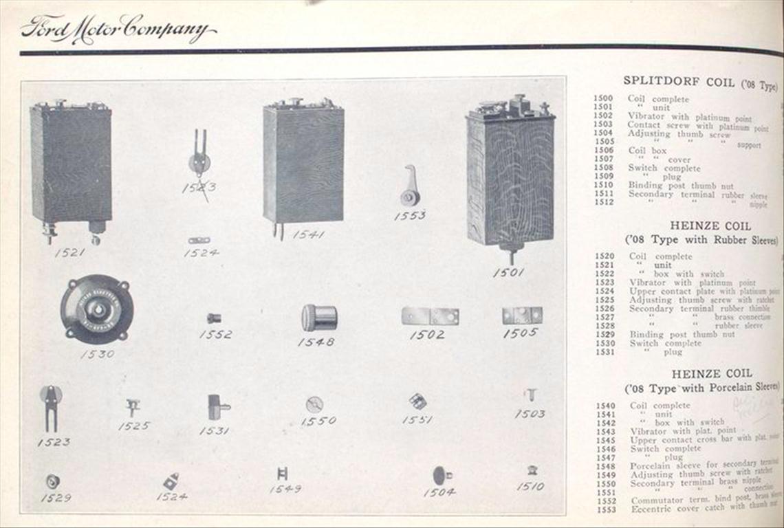 1908 Ford Model N-R-S Price List