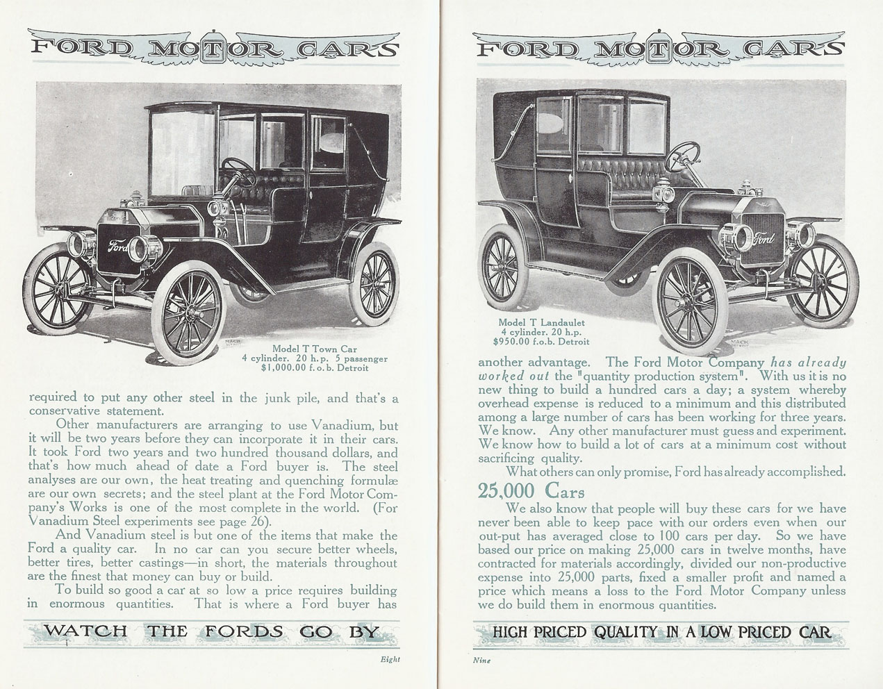 1909 Ford Full Line Brochure