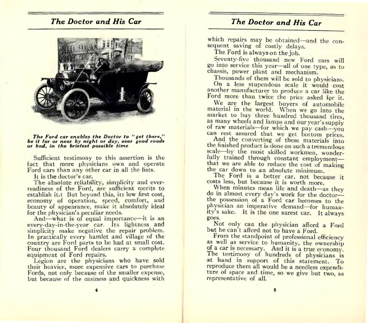 1911 The Doctor & His Car Booklet