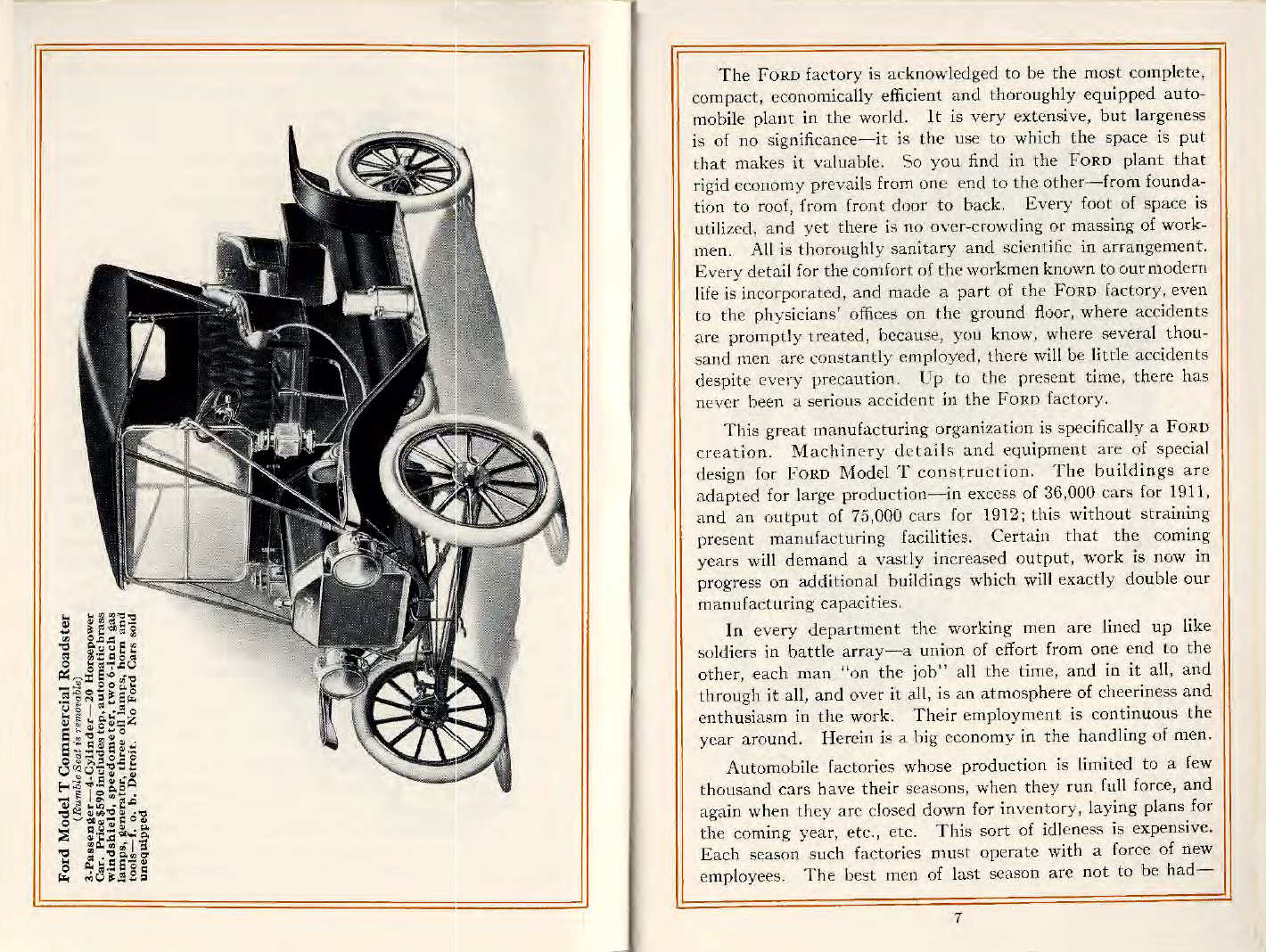1912 Ford Motor Cars Edition 1 Catalogue