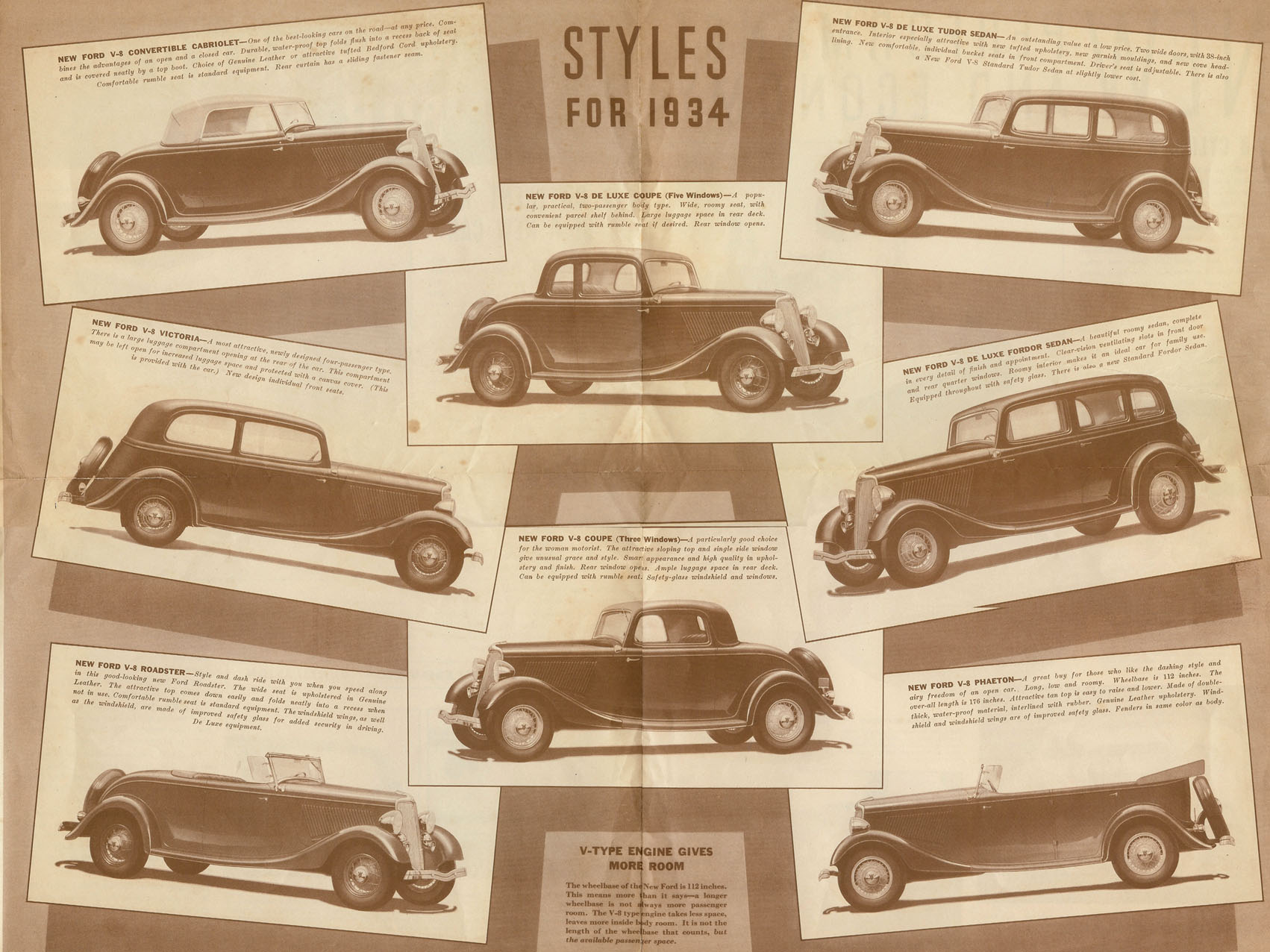 1934 Ford Sepia Foldout