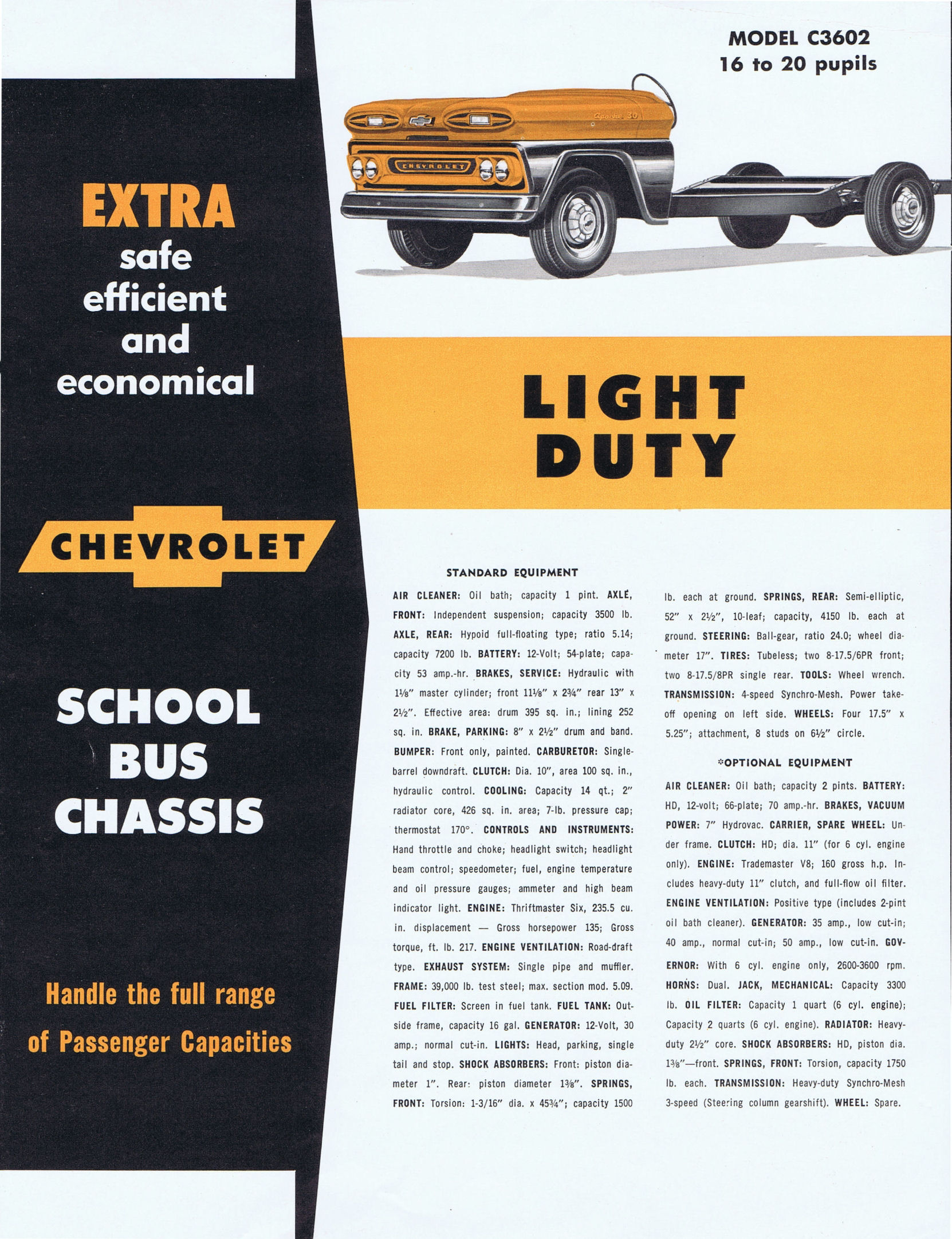 1961 Chevrolet School Bus Brochure