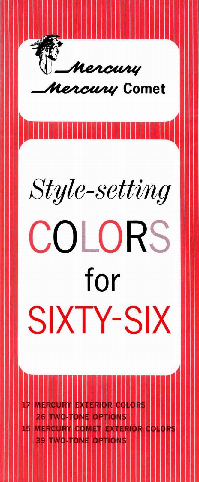 1966 Mercury Exterior Colors Chart