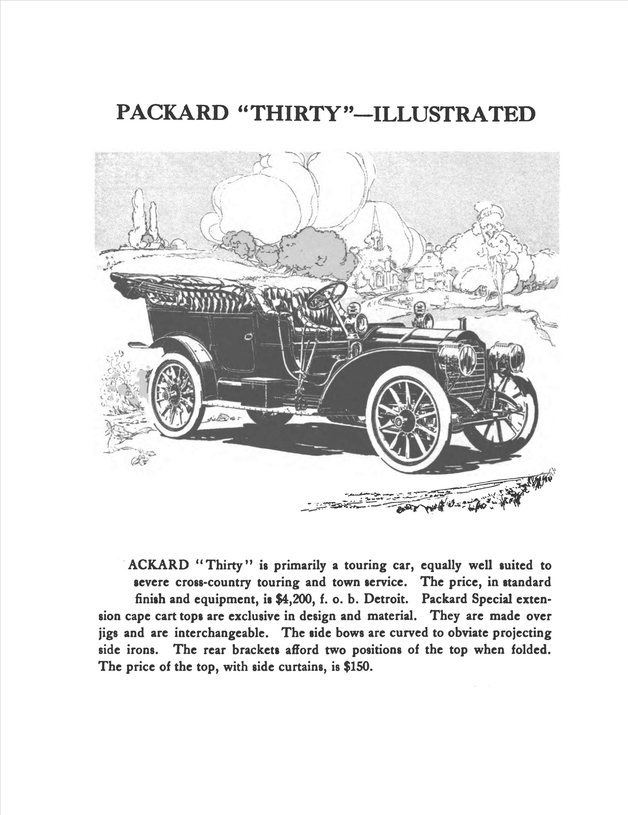 1908 Packard Thirty Catalog