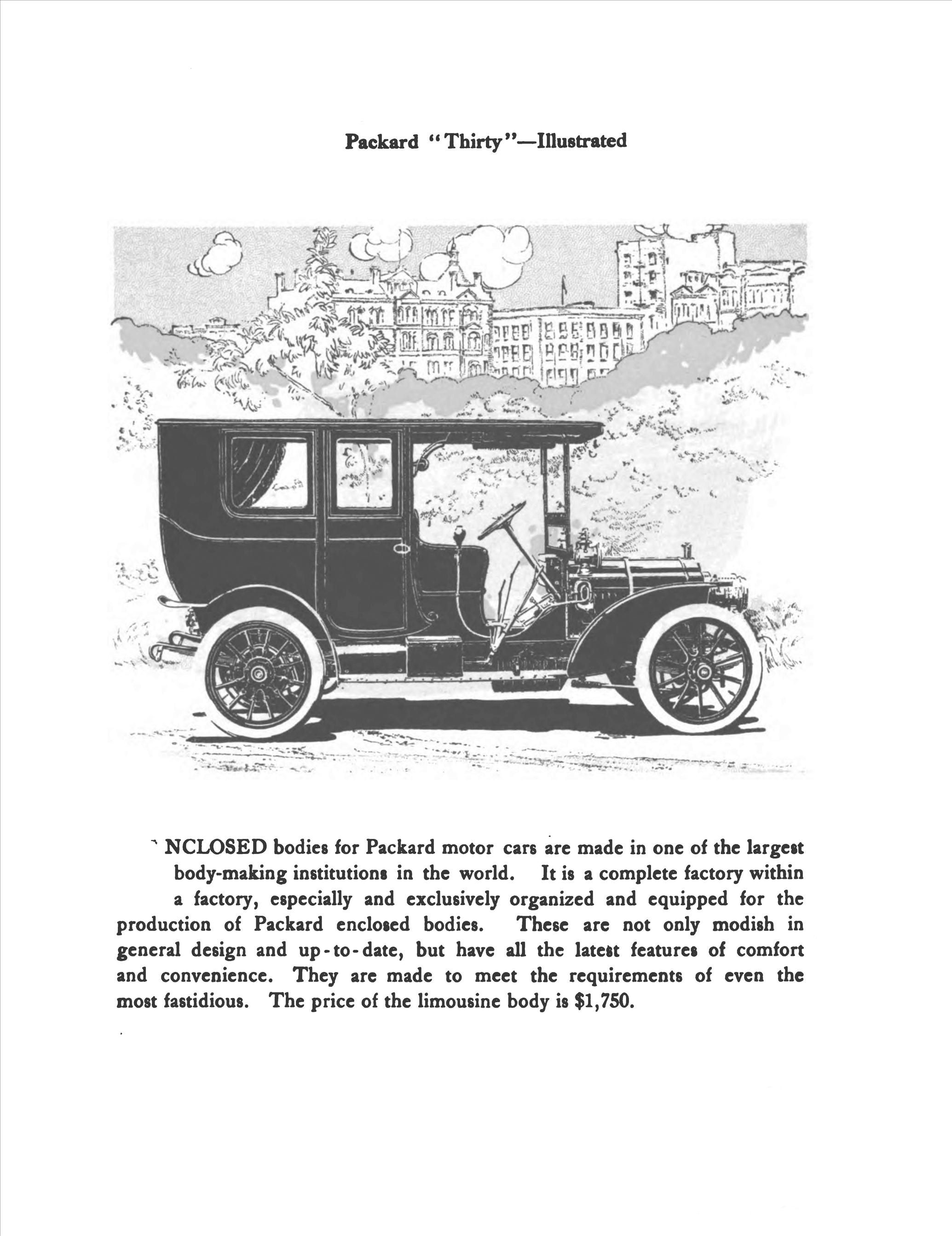 1908 Packard Thirty Catalog