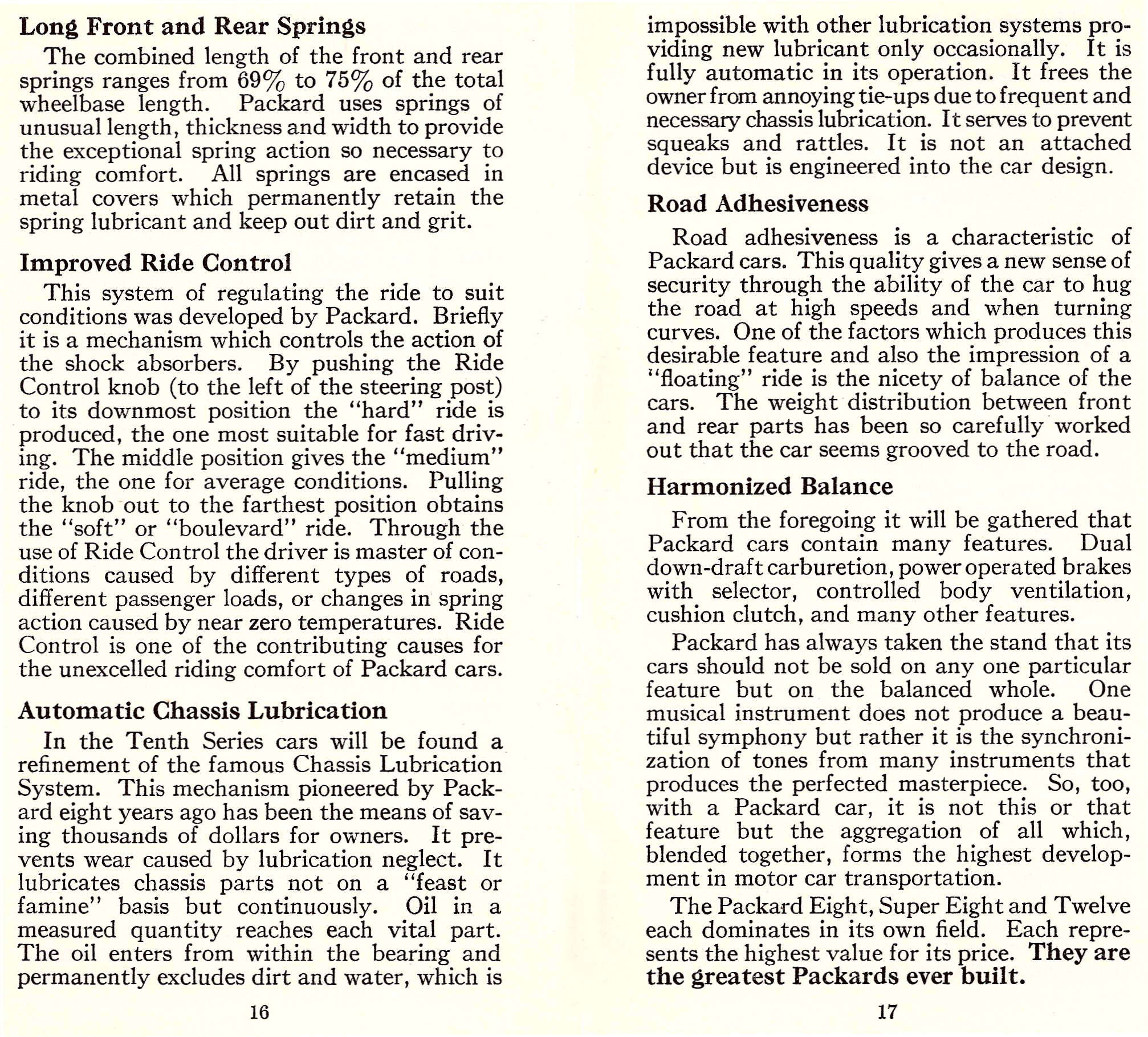 1933 Packard Facts Booklet