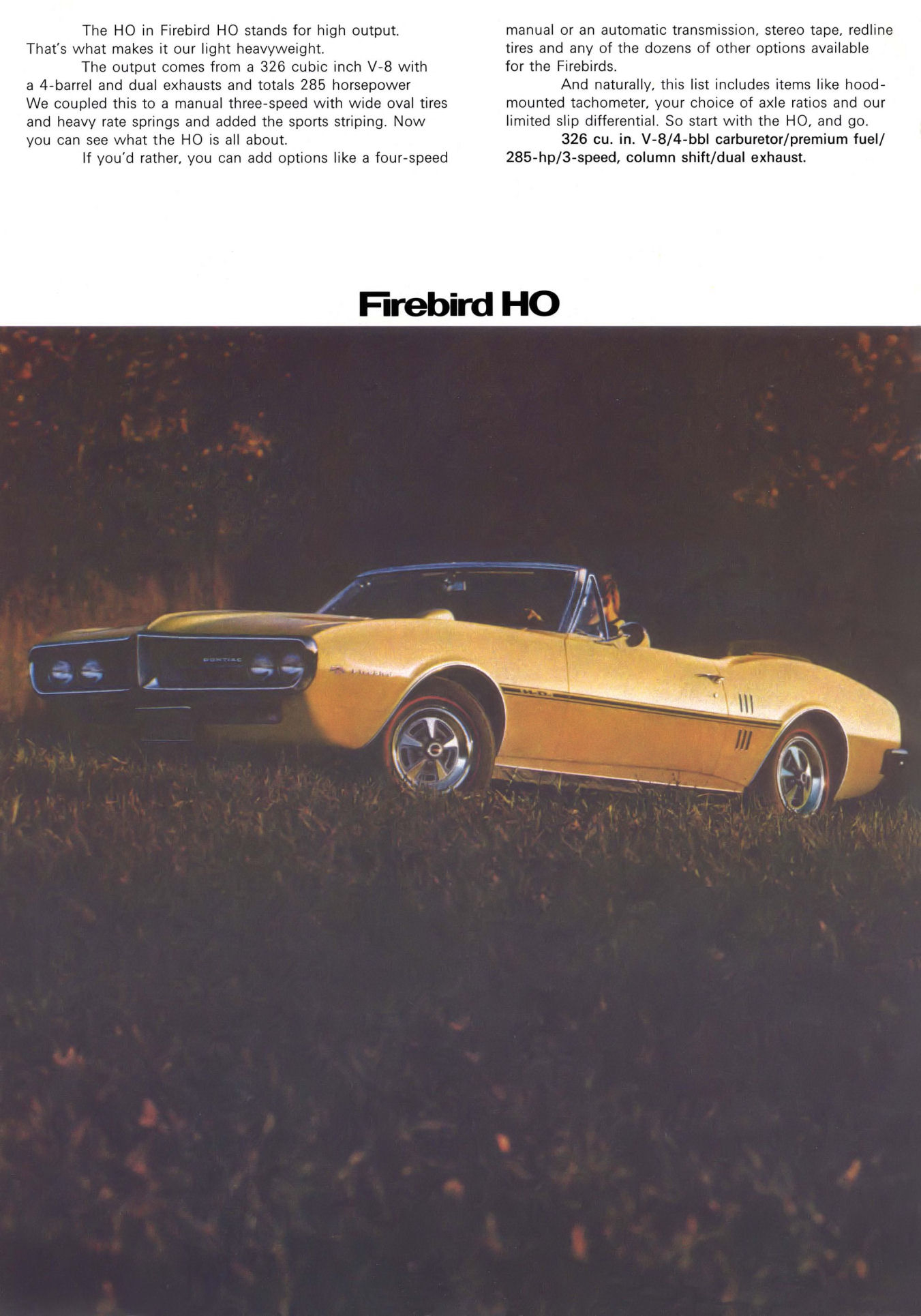 1967 Pontiac Firebird Brochure