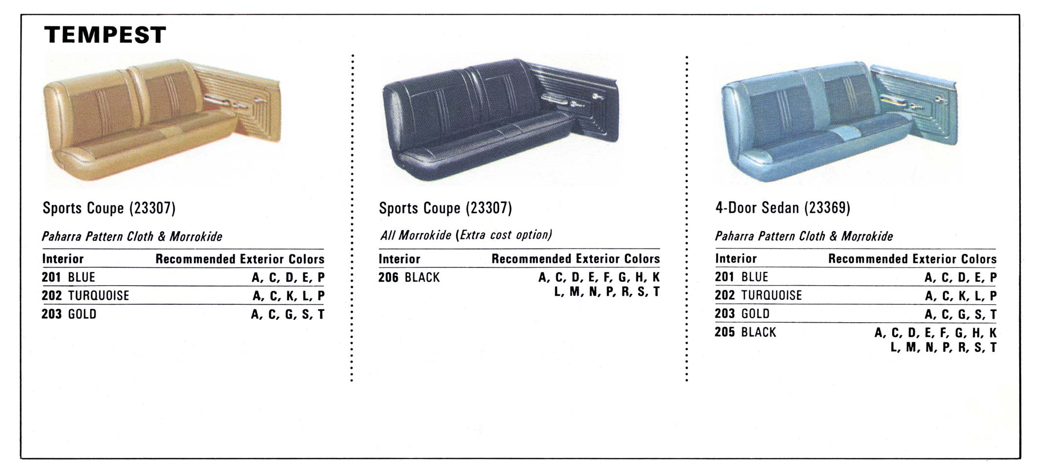 1967 Pontiac Colors and Interiors Booklet