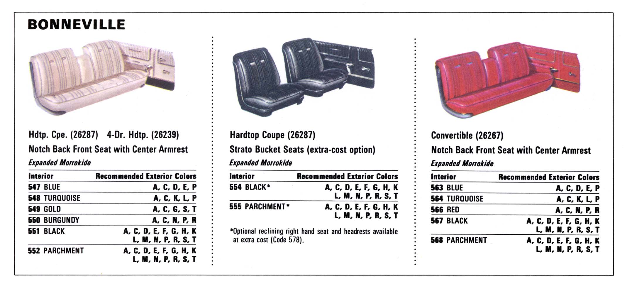 1967 Pontiac Colors and Interiors Booklet