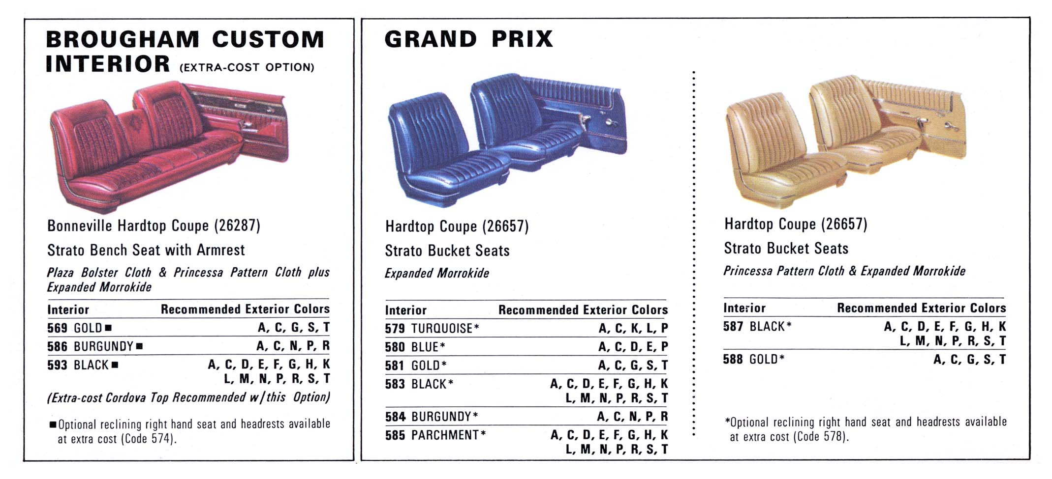 1967 Pontiac Colors and Interiors Booklet