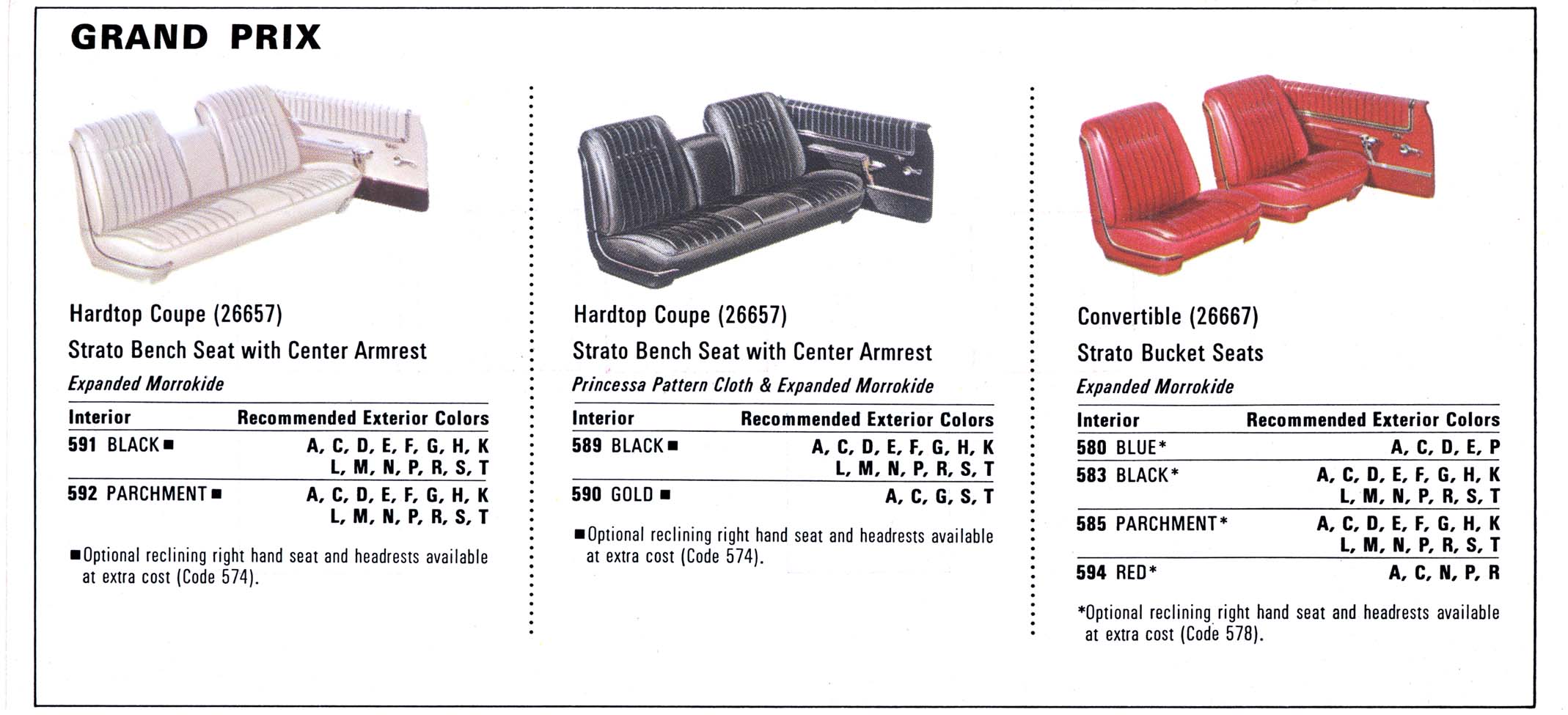 1967 Pontiac Colors and Interiors Booklet