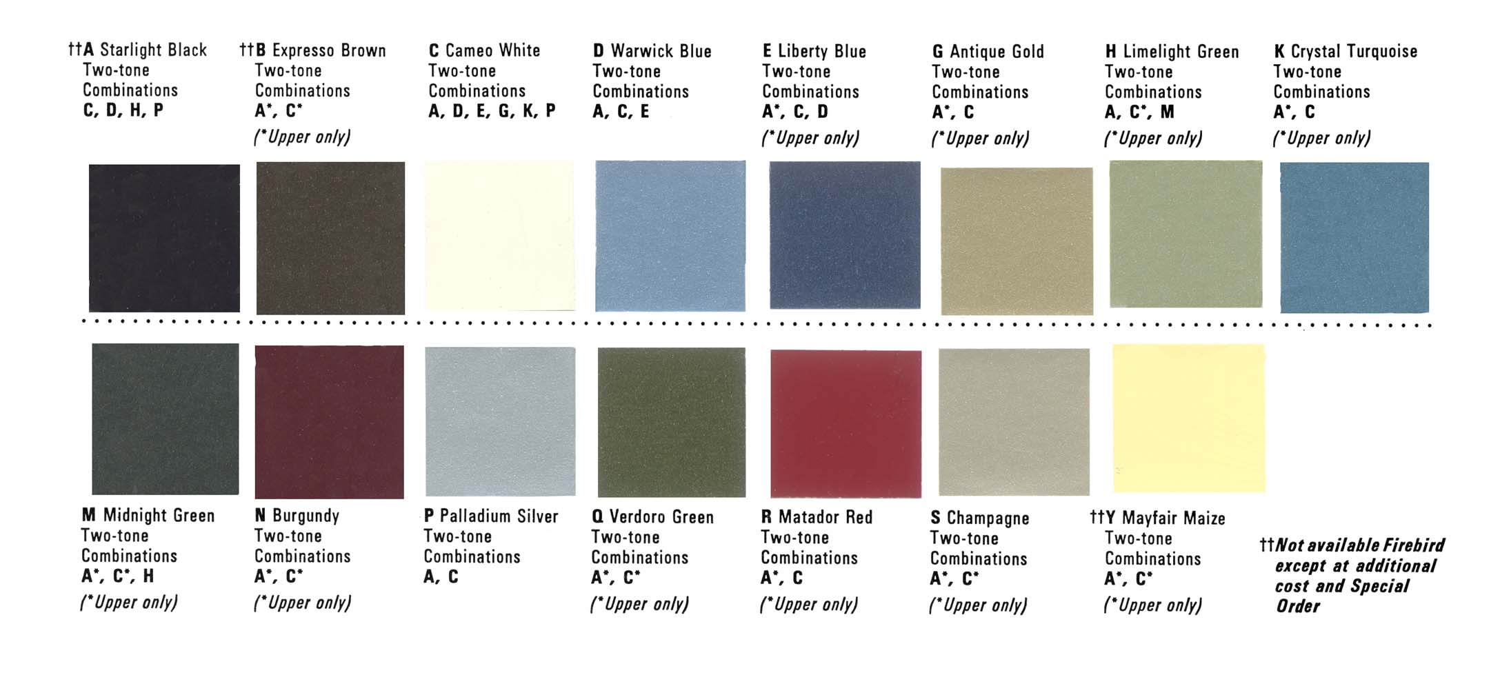 1969 Pontiac Colors and Interiors Booklet