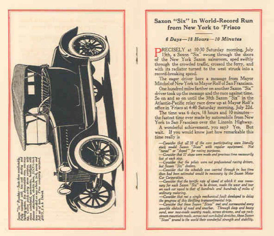 1917 Saxon Brochure