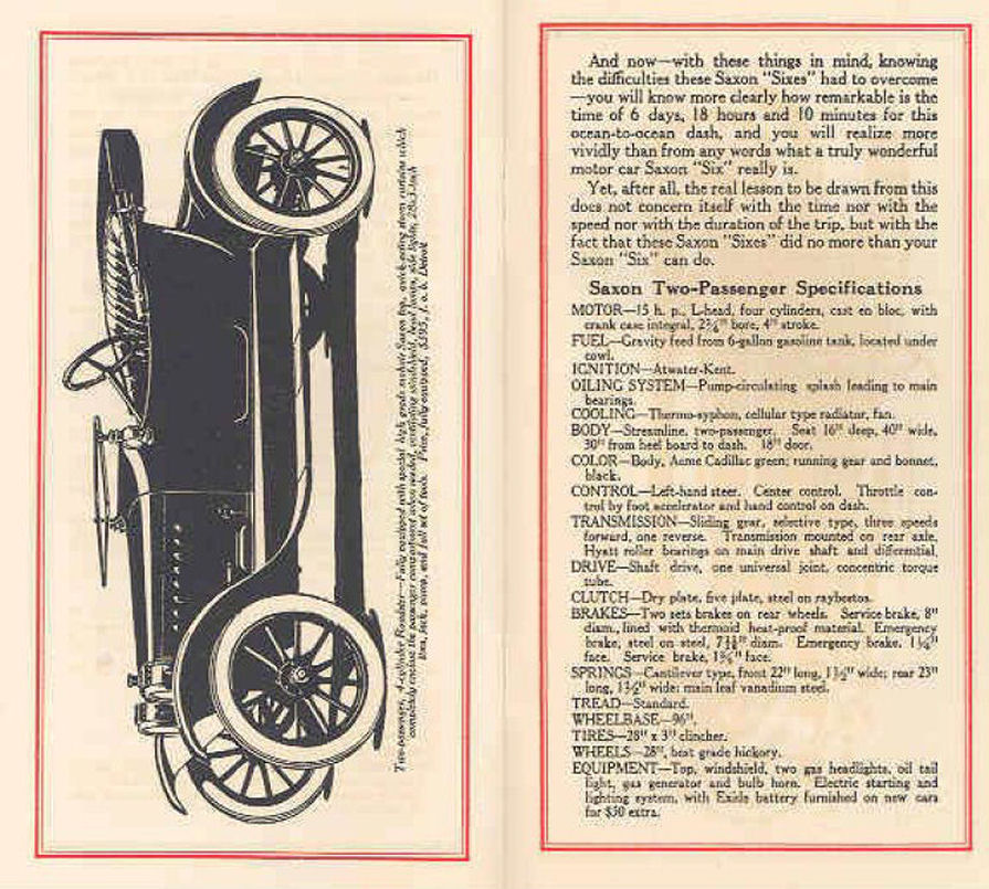 1917 Saxon Brochure